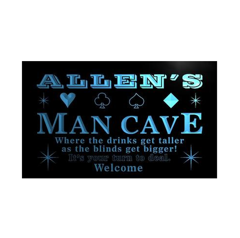 Allen's Man Cave Poker Room Custom Personalized | Poker Hunter